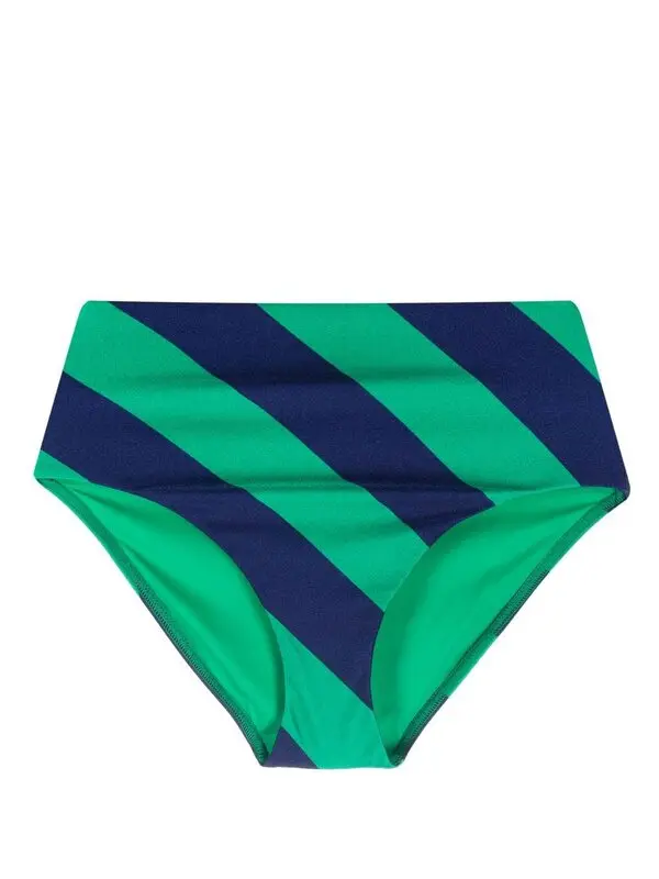 Zimmermann Striped Bikini Bottom - Blue