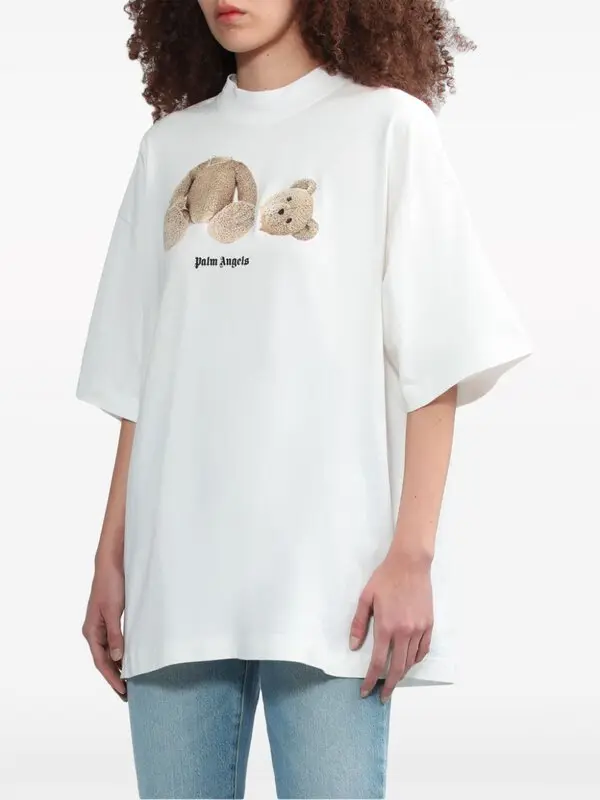 Palm Angels Broken Bear Cotton T-shirt - White