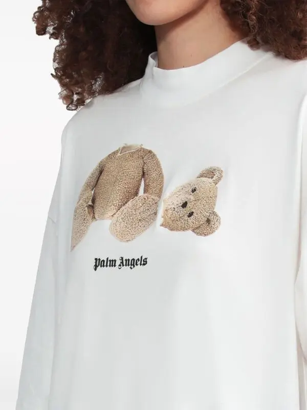 Palm Angels Broken Bear Cotton T-shirt - White