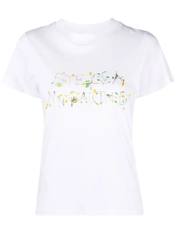 Stella McCartney Floral Logo-print T-shirt