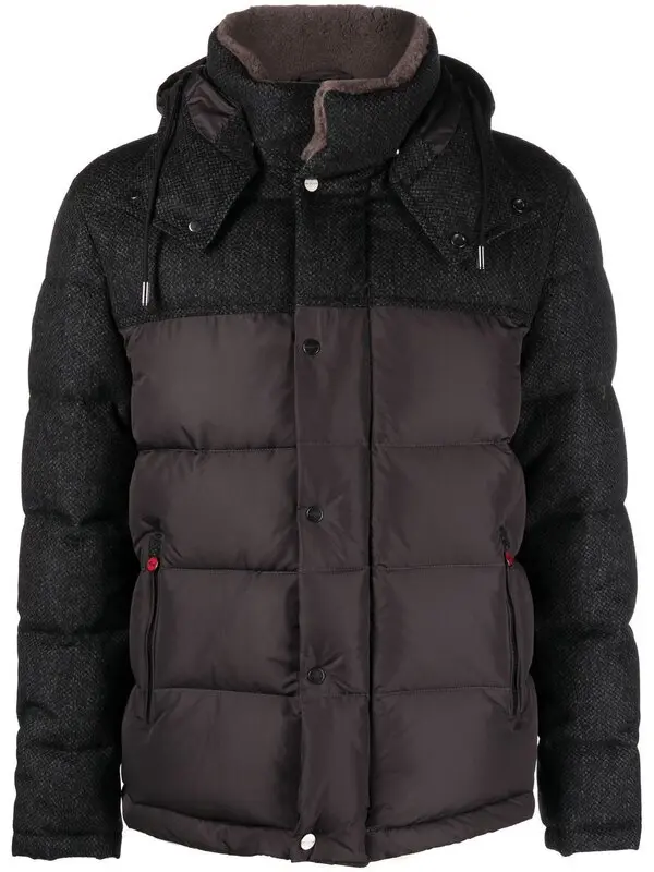 Kiton Hybrid Hooded Puffer Jacket