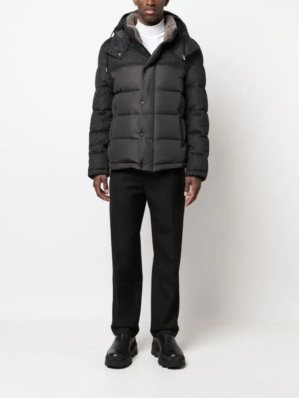 Kiton Hybrid Hooded Puffer Jacket