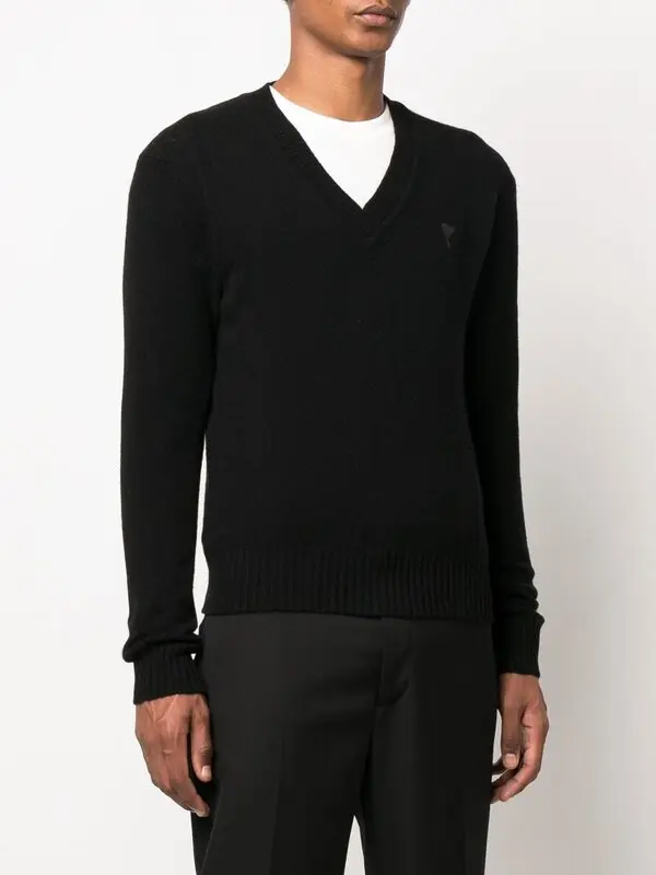 Ami V-neck Knitted Jumper