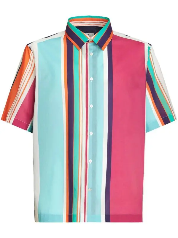 Etro Vertical-stripe Shirt - Blue
