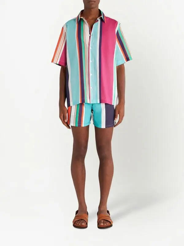 Etro Vertical-stripe Shirt - Blue