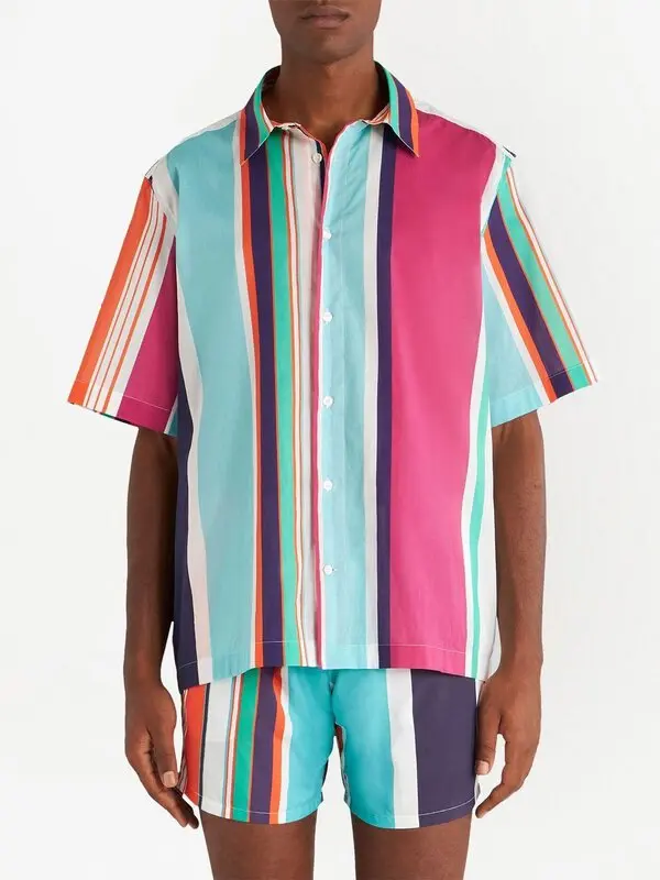 Etro Vertical-stripe Shirt - Blue