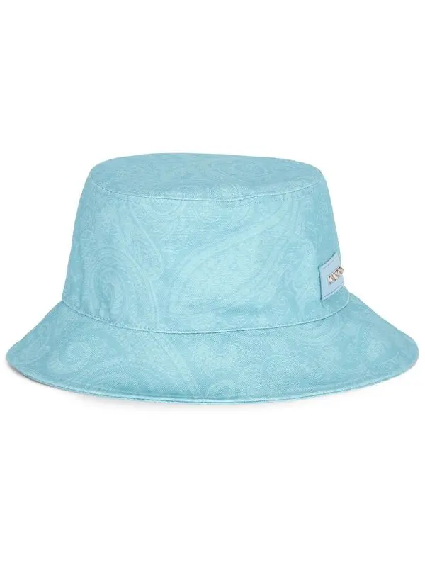 Etro Paisley-print Bucket Hat - Blue