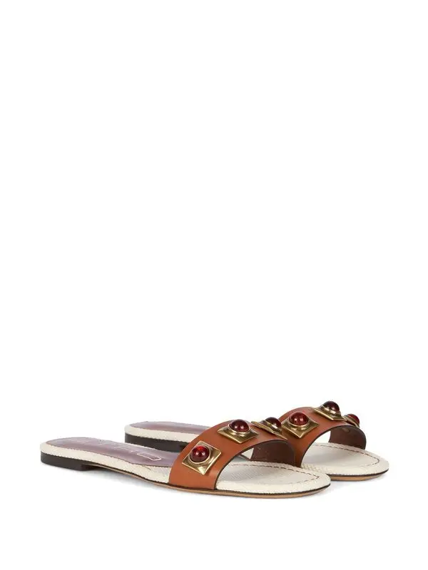 Etro Studded Leather Slides