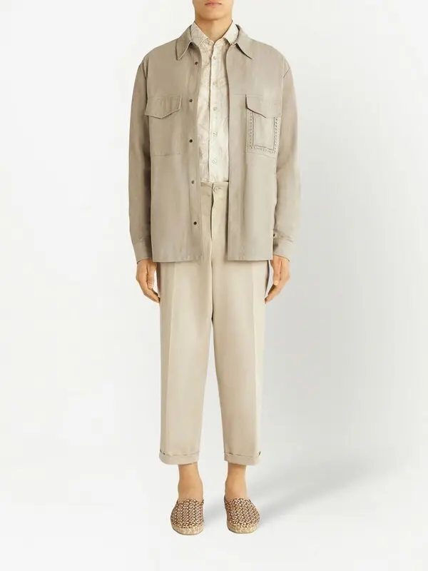 Etro Suede Safari Shirt Jacket
