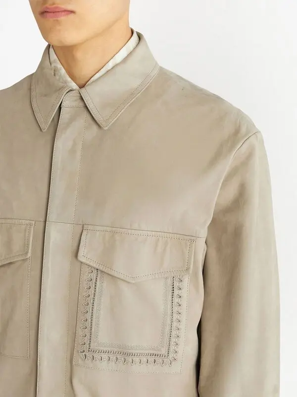 Etro Suede Safari Shirt Jacket