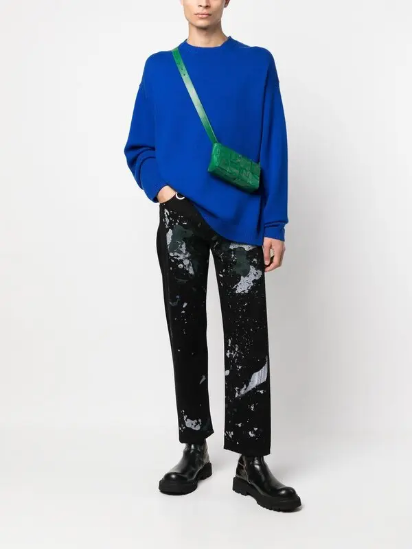 ÉTUDES STUDIO Paint-splattered Straight-leg Jeans