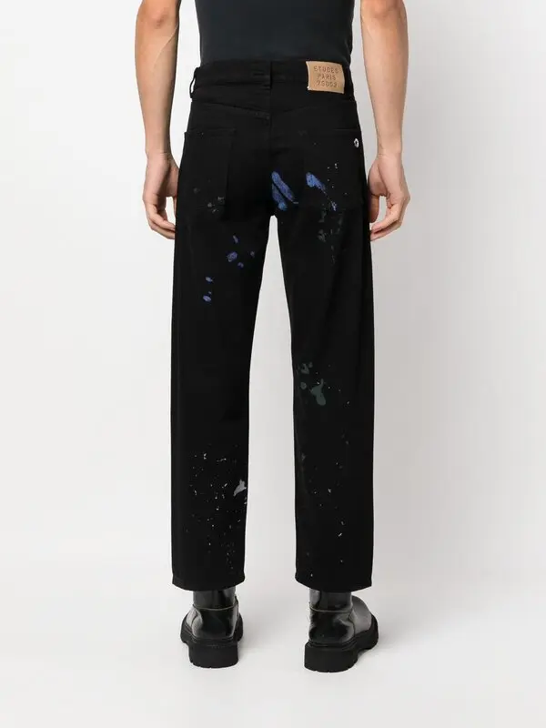 ÉTUDES STUDIO Paint-splattered Straight-leg Jeans