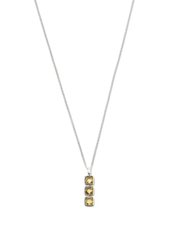 Tom Wood Sterling Quartz Pendant Necklace - Silver