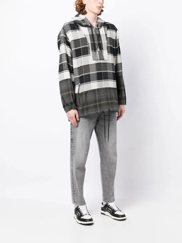 Alchemist Check-print Long-sleeve Hoodie