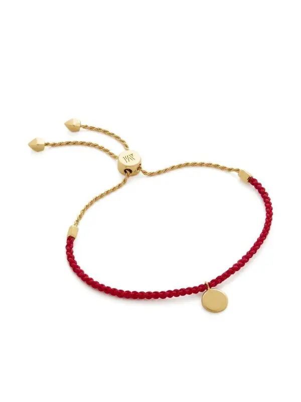 Monica Vinader Logo-plaque Friendship Bracelet - Red