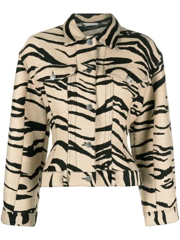 Stella McCartney Zebra-print Trucker Jacket - Neutrals