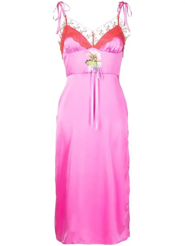 Cynthia Rowley Lace-Trim Sleeveless Maxi Dress - Pink | Editorialist