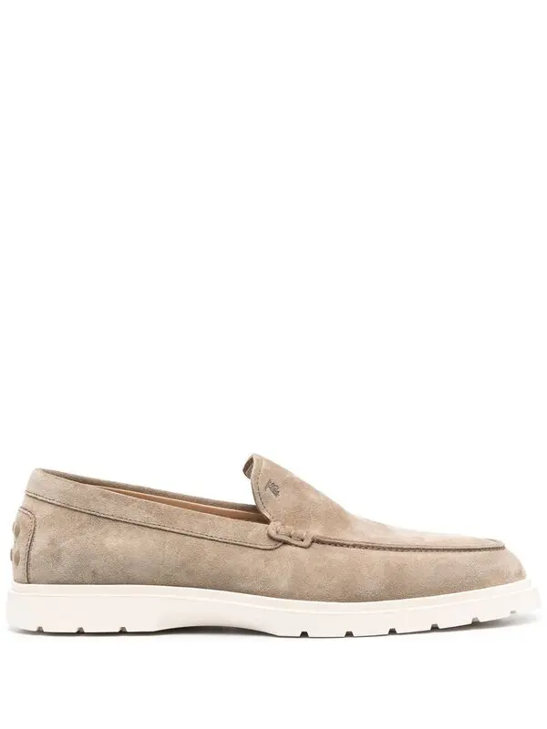TOD'S Ridged-sole Suede Loafers