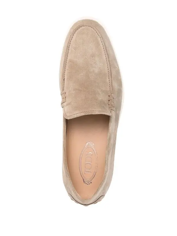 TOD'S Ridged-sole Suede Loafers