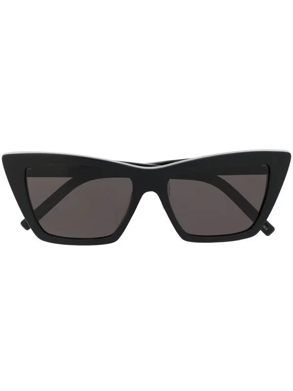 Saint Laurent Logo Sunglasses - Black