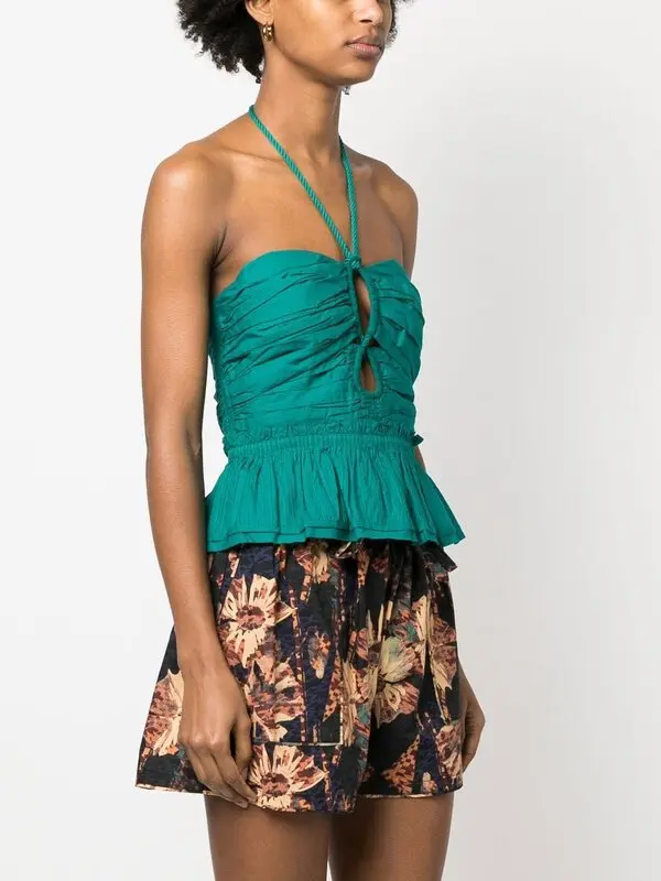 Ulla Johnson Adaleigh Ruched Halterneck Top