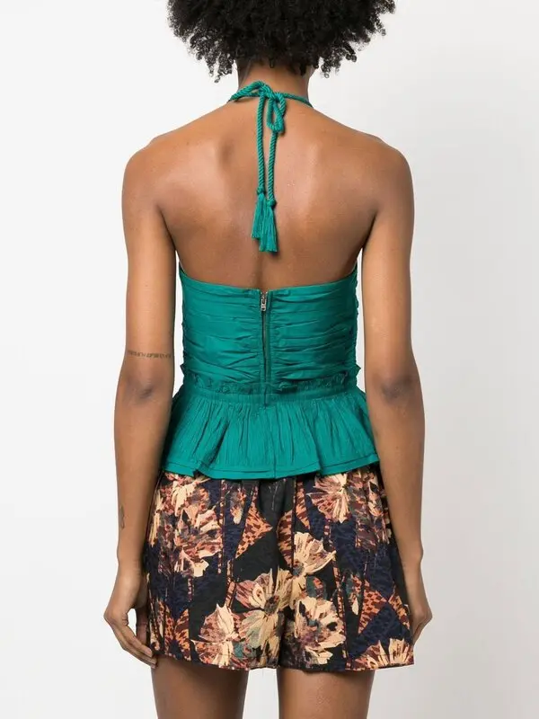 Ulla Johnson Adaleigh Ruched Halterneck Top