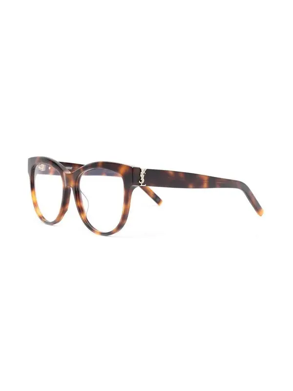 Saint Laurent Tortoiseshell Effect Cat-eye Glasses