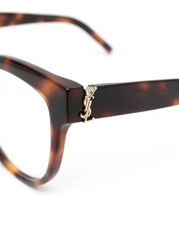 Saint Laurent Tortoiseshell Effect Cat-eye Glasses