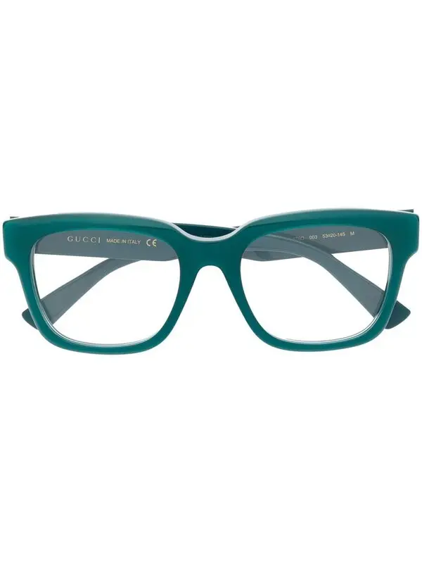 Gucci Square Frame Optical Glasses - Green