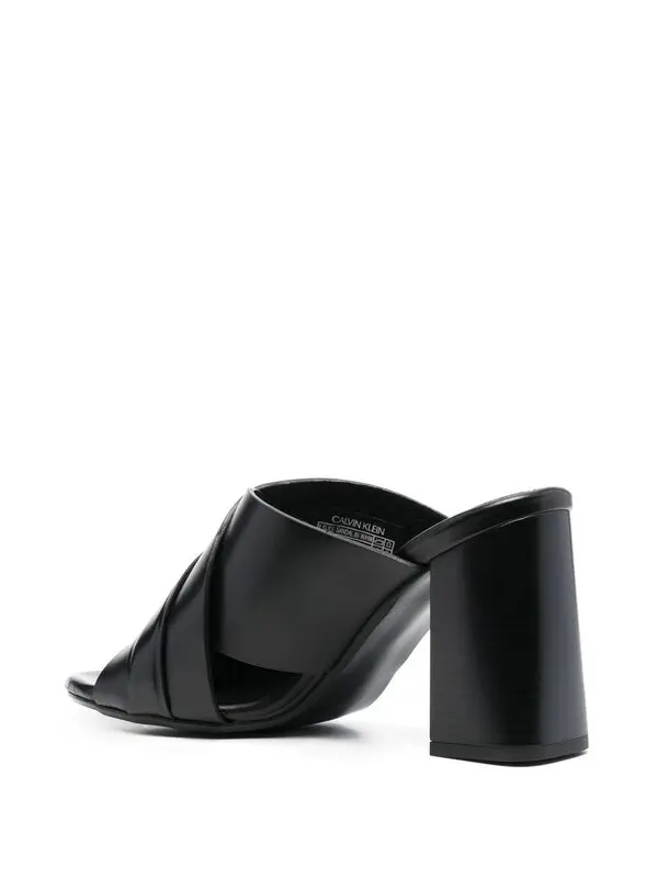 Calvin Klein 95mm Logo-plaque Sandals - Black