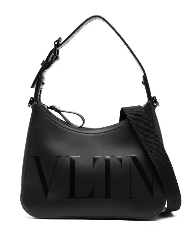 Valentino Garavani Logo-print Shoulder Bag - Black