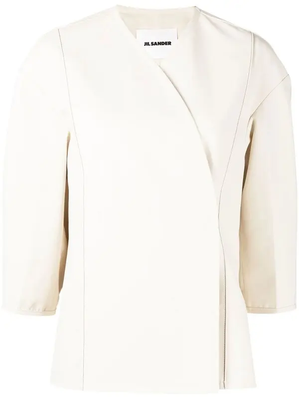 JIL SANDER Wrap V-neck Blouse