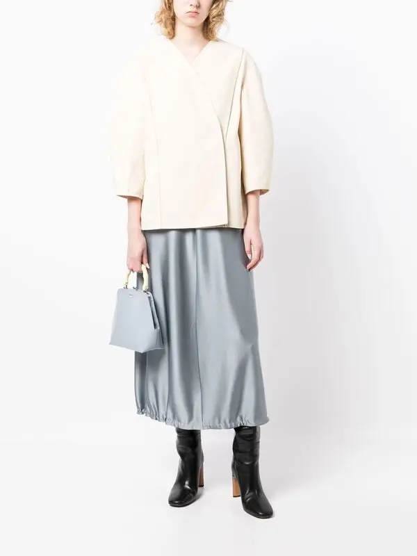 JIL SANDER Wrap V-neck Blouse