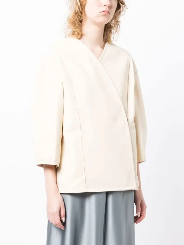 JIL SANDER Wrap V-neck Blouse