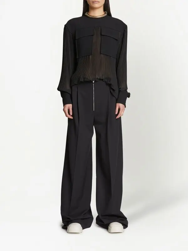 Proenza Schouler Pleated Long-sleeved Blouse