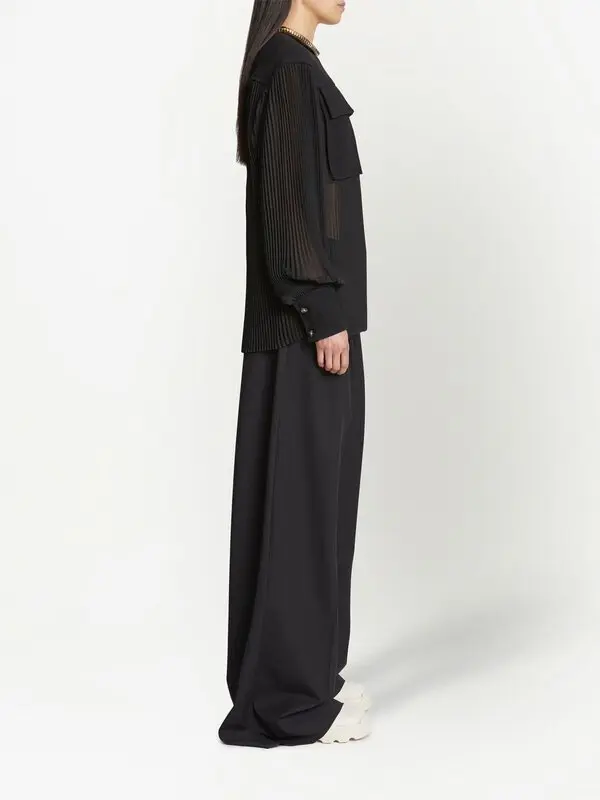 Proenza Schouler Pleated Long-sleeved Blouse