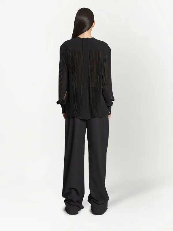 Proenza Schouler Pleated Long-sleeved Blouse
