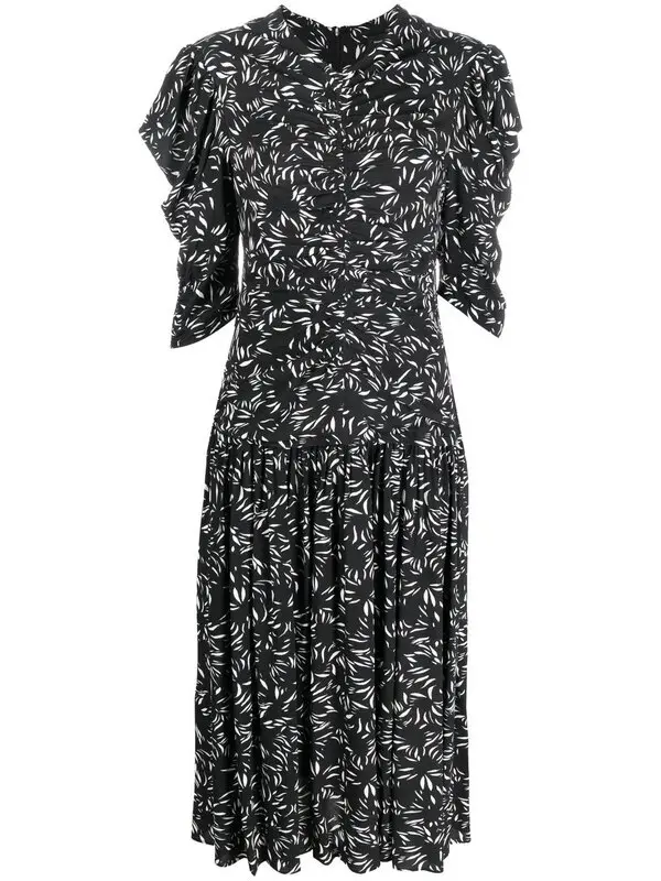 Proenza Schouler Printed Crepe De Chine Midi Dress