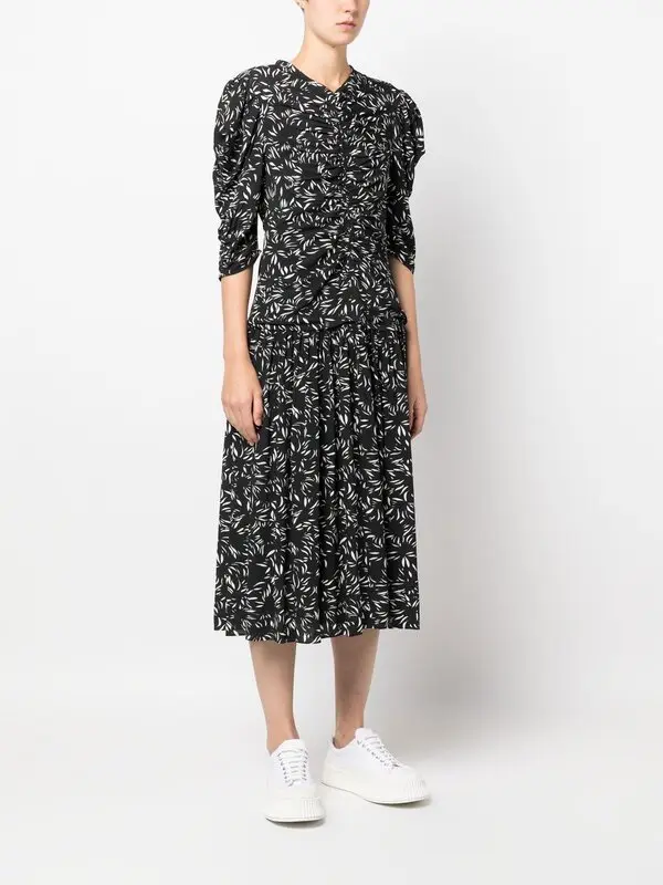 Proenza Schouler Printed Crepe De Chine Midi Dress