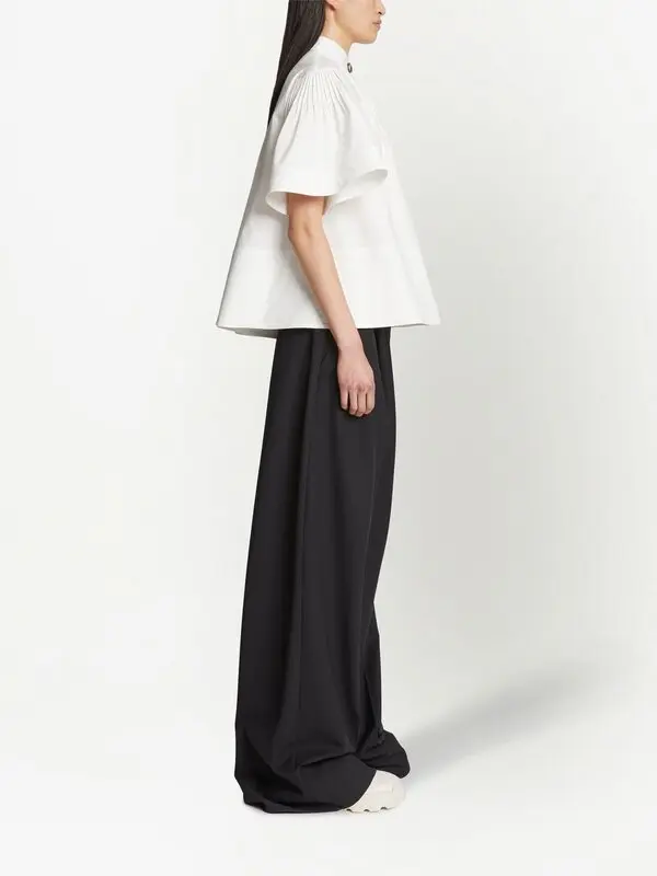 Proenza Schouler Pintuck-detail Flared Blouse - White