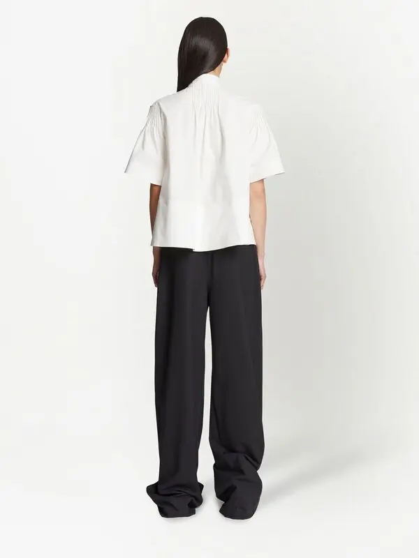 Proenza Schouler Pintuck-detail Flared Blouse - White