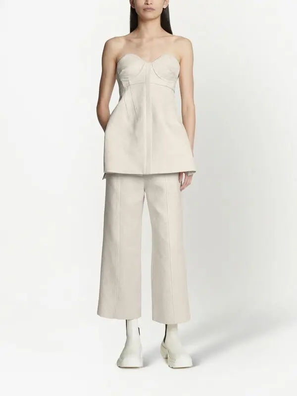 Proenza Schouler Patterned Jacquard Bustier Top