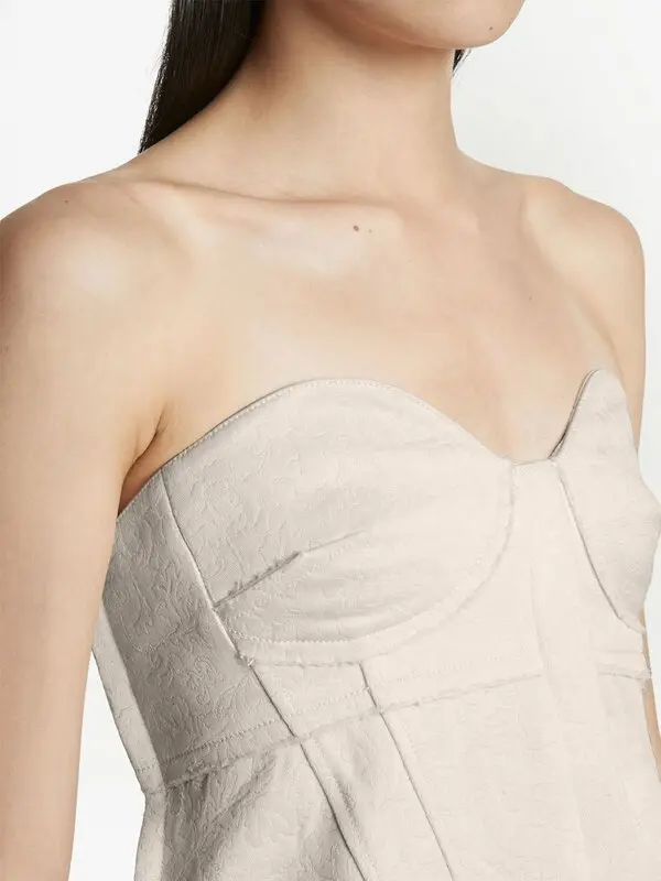 Proenza Schouler Patterned Jacquard Bustier Top