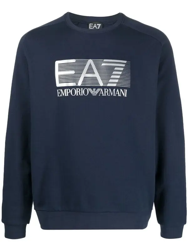EA7 Logo Print Long Sleeve Sweatshirt