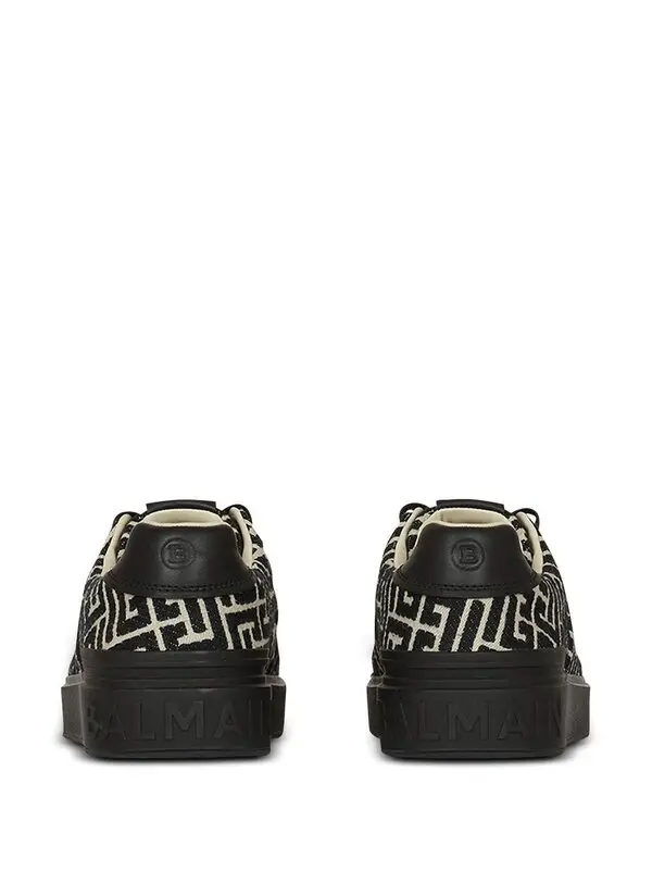 Balmain B-court Monogram Sneakers - Black