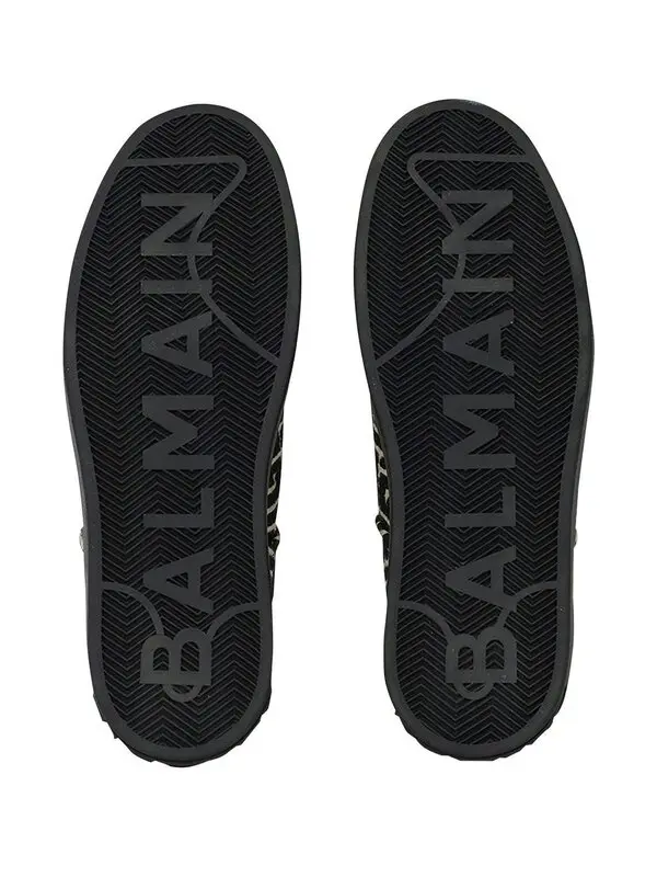 Balmain B-court Monogram Sneakers - Black