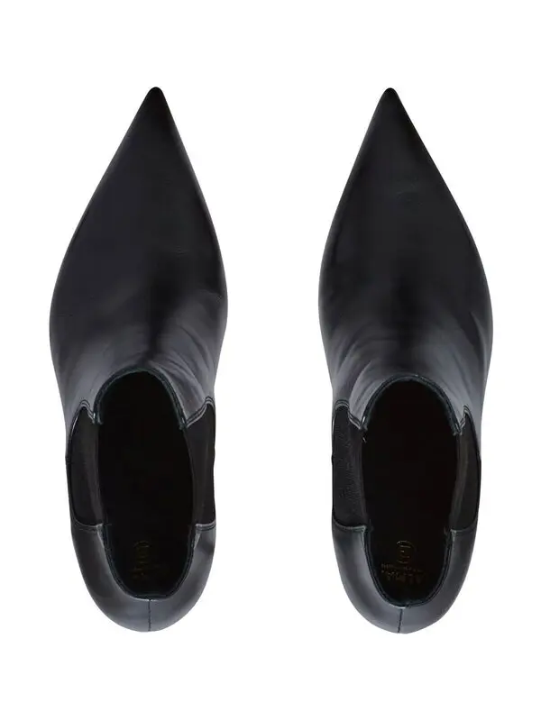 Balmain Moneta Leather Ankle Boots