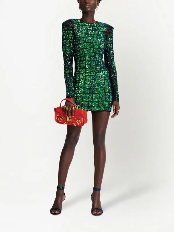 balmain green sequin dress Sequin-Embellished Mini In - 55% Off metafield_flow_updated