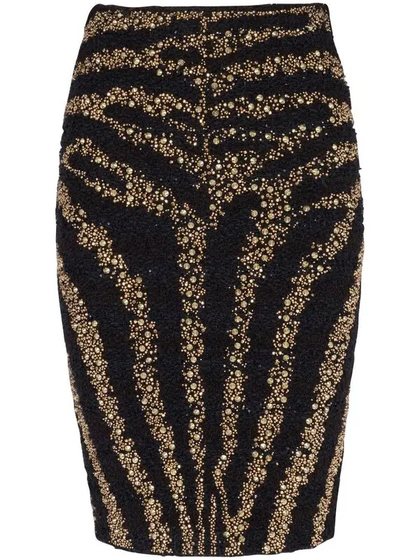 Balmain Sequin-embellished Pencil Skirt
