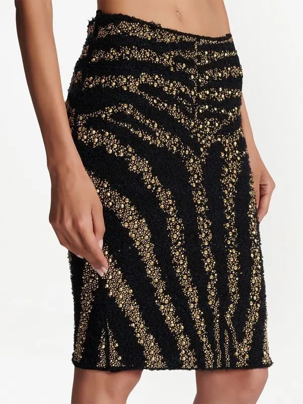 Balmain Sequin-embellished Pencil Skirt